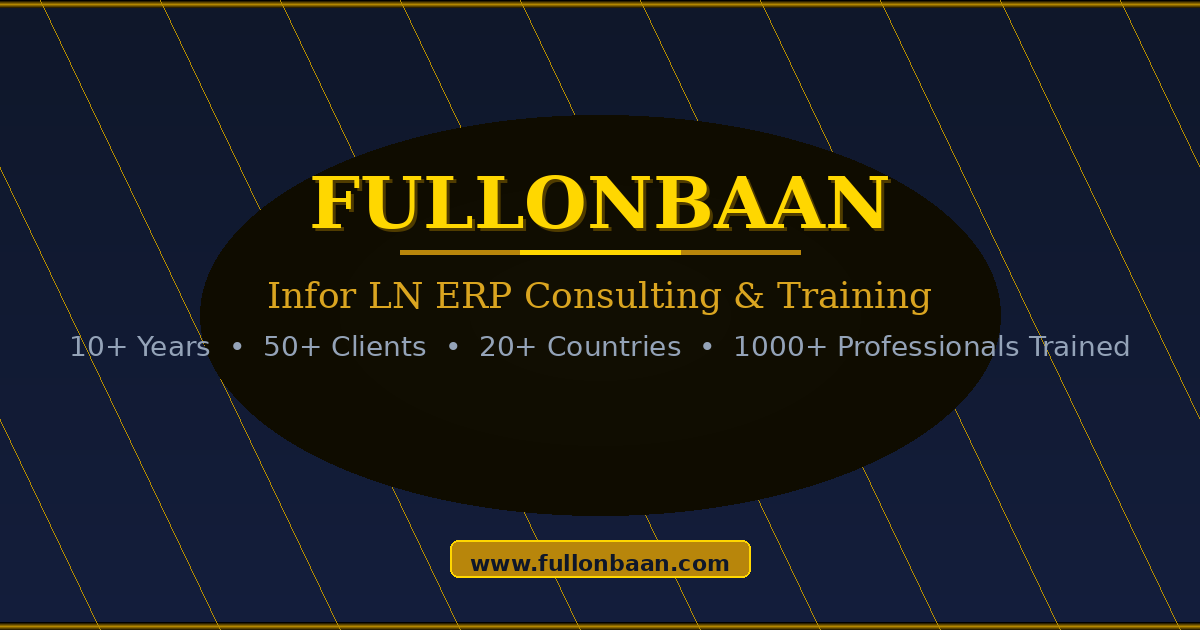 Infor LN ERP Consulting & Training | FullOnBaan